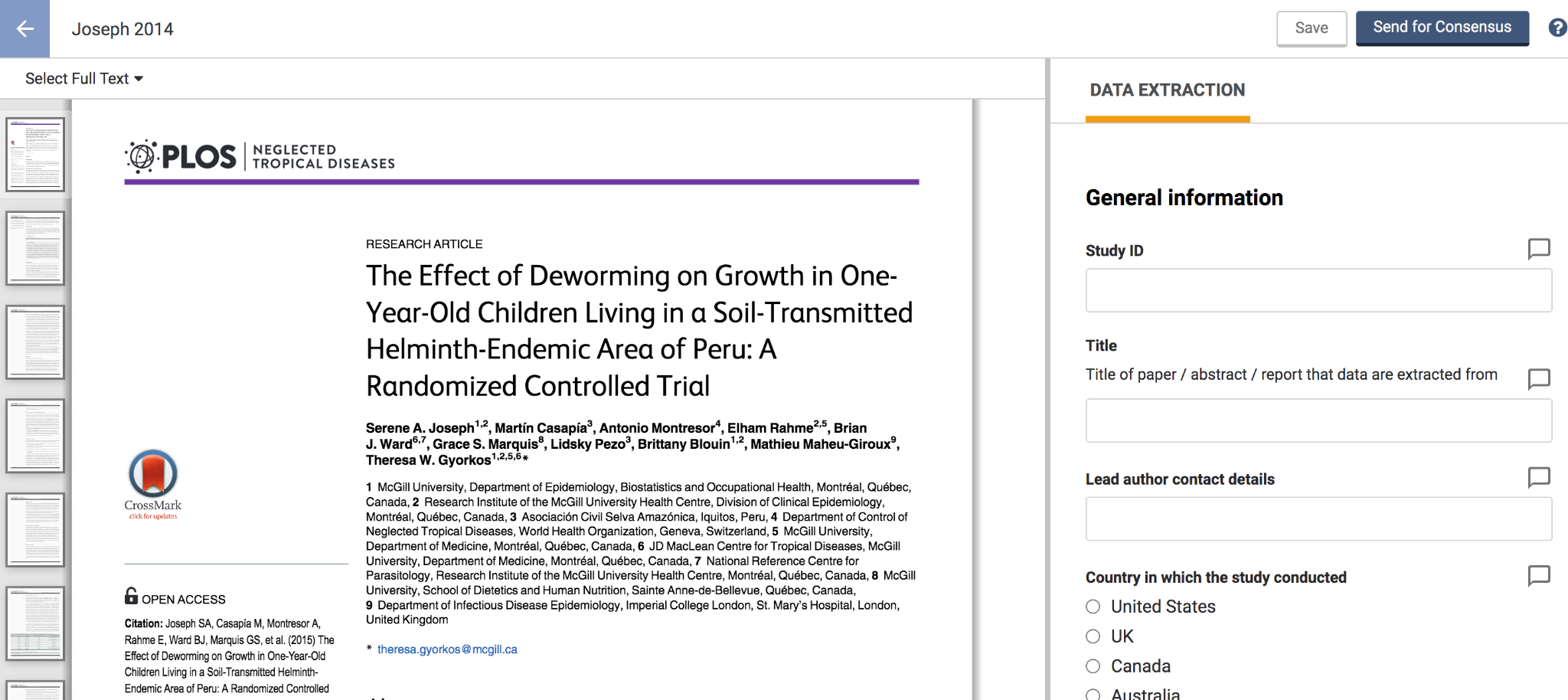 How to extract study data for your systematic review - Covidence
