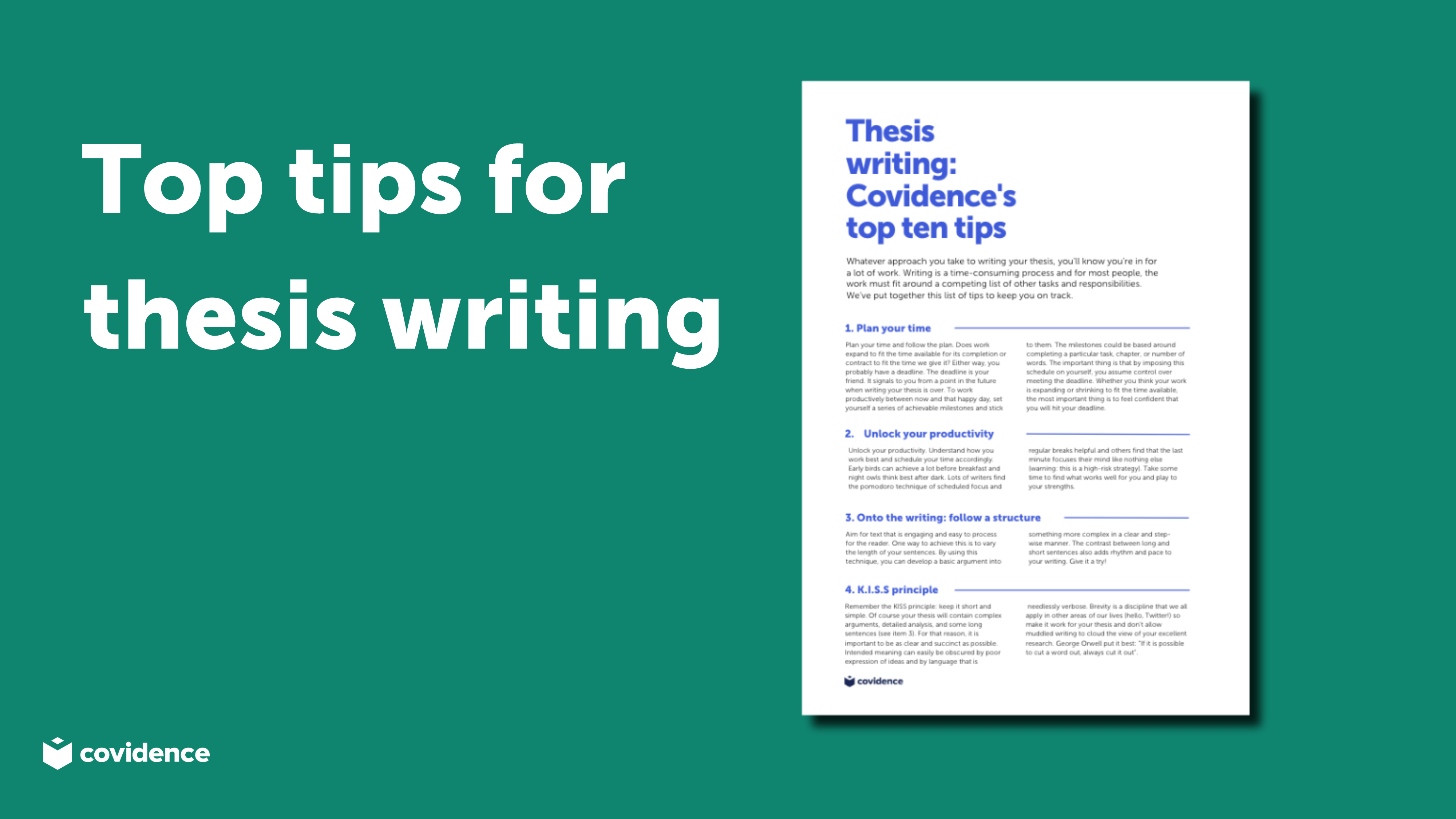 Thesis writing: Covidence's top ten tips - Covidence