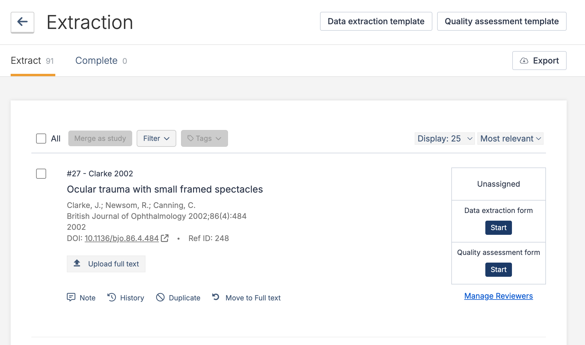 Single Extractor Workflow Now Available in Covidence - Covidence